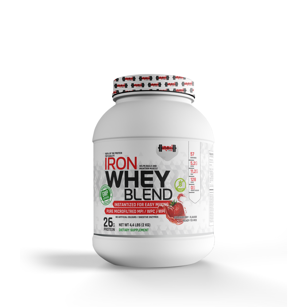 Iron Whey Blend 2KG - Goût Fraise – Iron lab